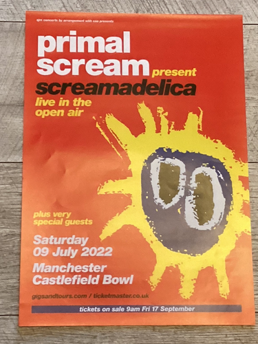 PRIMAL SCREAM - Manchester 2022 tour music show memorabilia - Concert ...