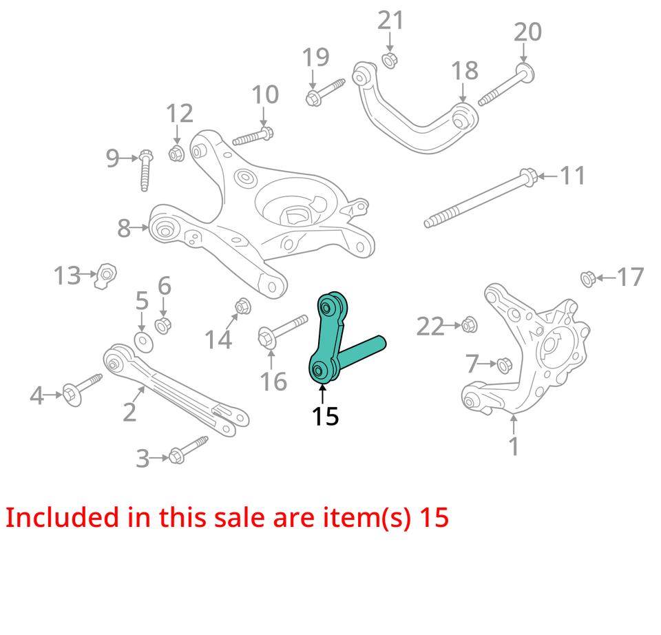 2020-2025 Ford Explorer Left Driver Rear Lower Control Arm Vertical ...