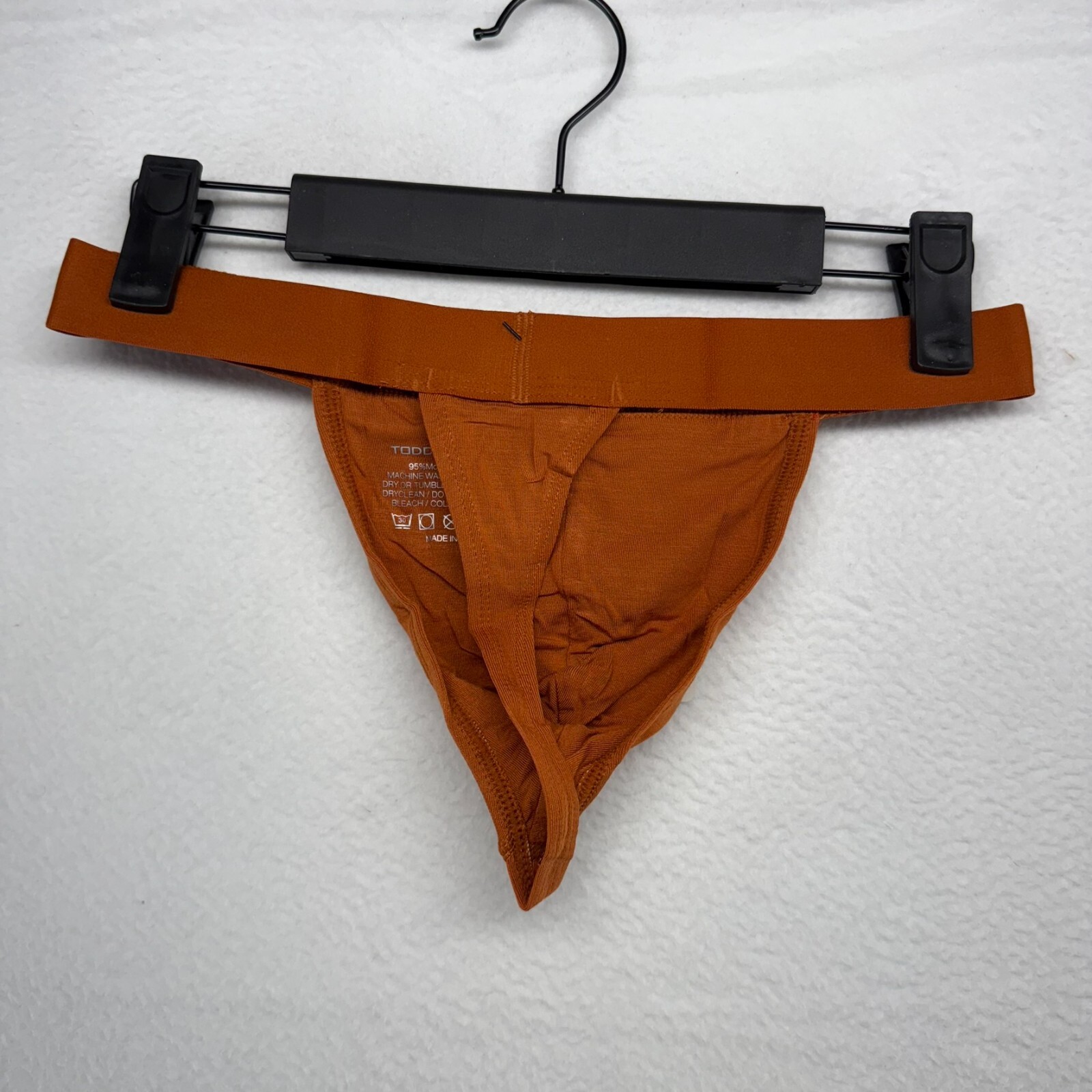 Todd Sanfield Thong Men's Small Orange Rust Essential Underwear Micro ...