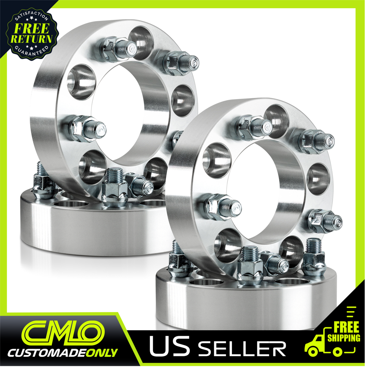 1" Lug Centric Adapters ECCPP 5-Lug Wheel Adapters – Converts Bolt ...