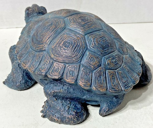 Tortoise Figurine by Art Line Inc. Dark Green s/Copper Accents | eBay