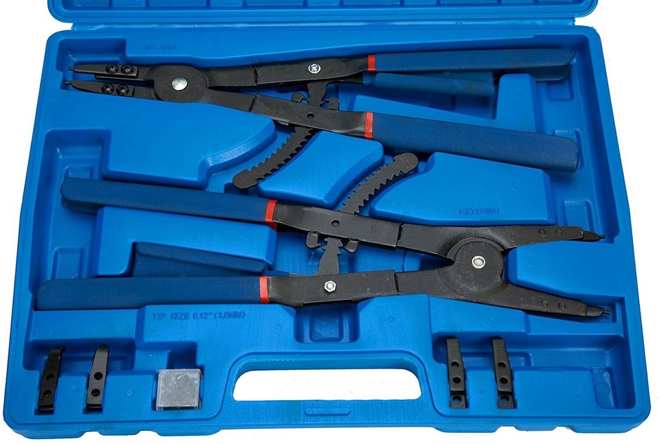 16" Large Circlip Snap Ring Pliers Kit Heavy Duty Retaining Ring ...