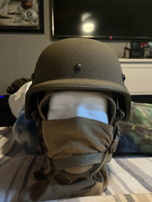 USMC Gentex Lightweight Helmet LWH w/ Chin Strap & New Padding Small | eBay
