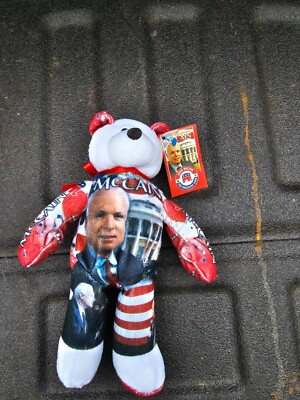 POLITICAL BEAR/PEN MCCAIN for President 2008 Collectible Bear w/McCain ...