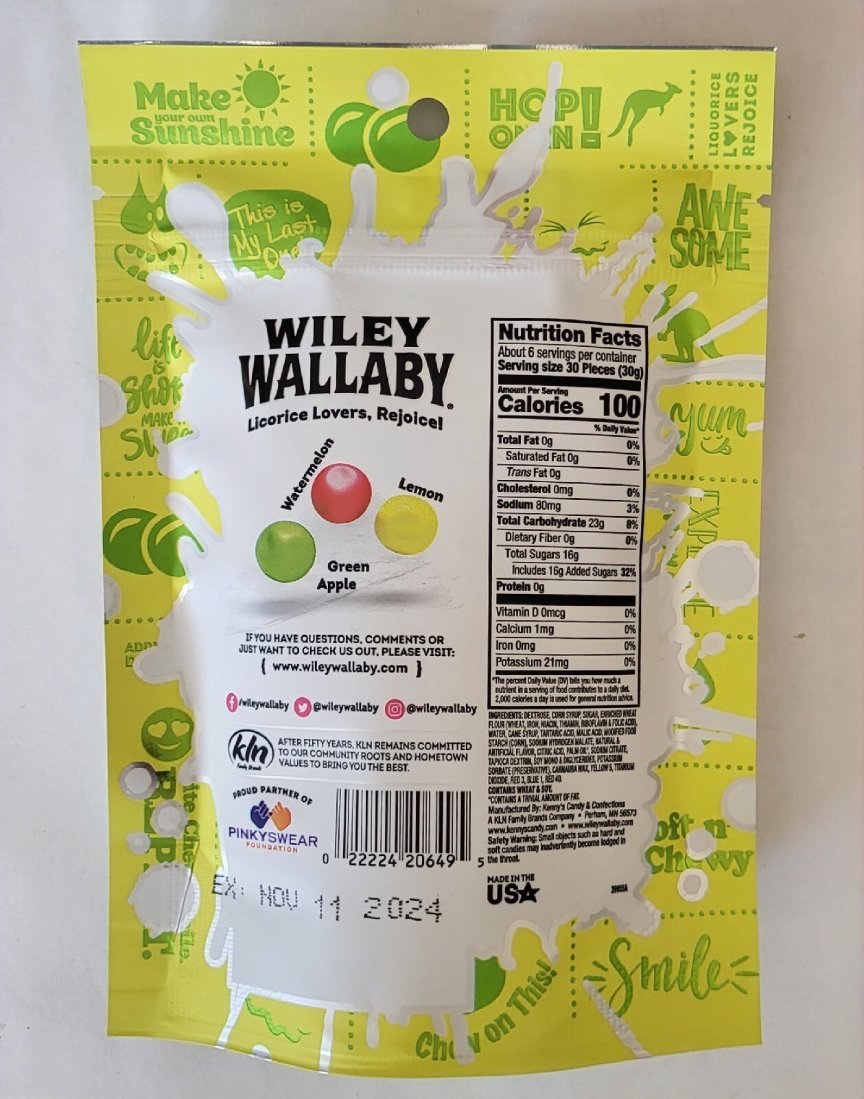 Wiley Wallaby Sour Licorice Sourrageous Drops 6 Oz. Resealable 2 Bags ...