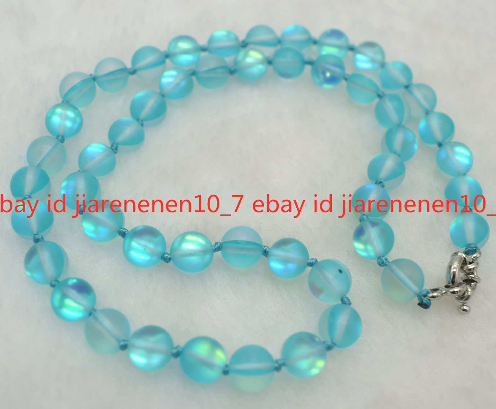 Natural 6/8/10/12mm Blue Gleamy Moonstone Round Gemstone Beads Necklace ...