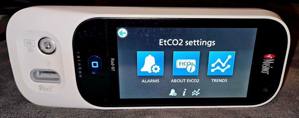 Masimo Rad-97 Pulse Oximeter with ETCO2 Nomoline capnography | eBay