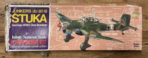 Guillows 508 Junkers JU 87-B Stuka, WW2, Flying Airplane, Balsa Wood ...