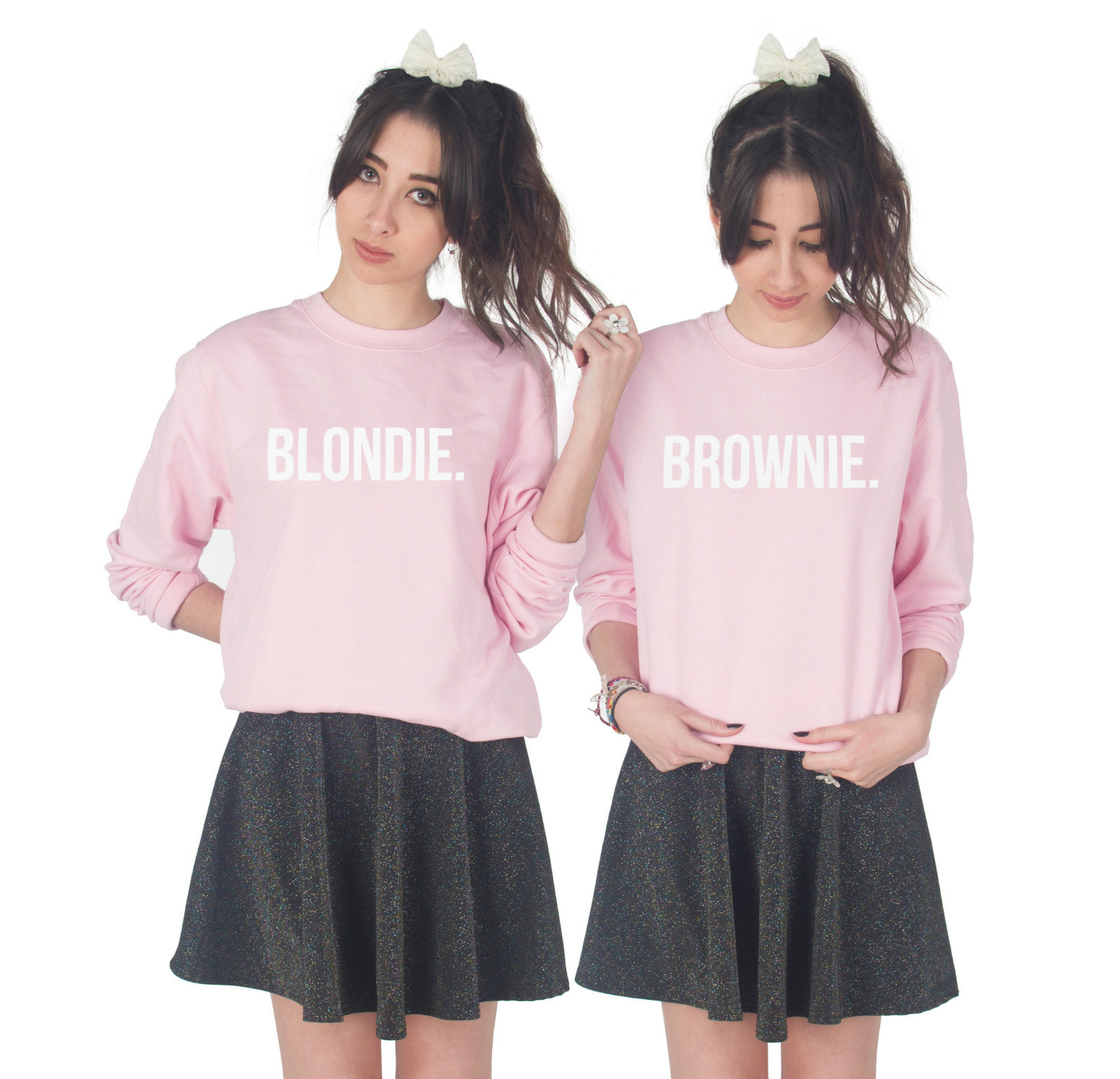 BLONDIE / BROWNIE Jumper Sweater Best Friends Matching Besties BFF's ...