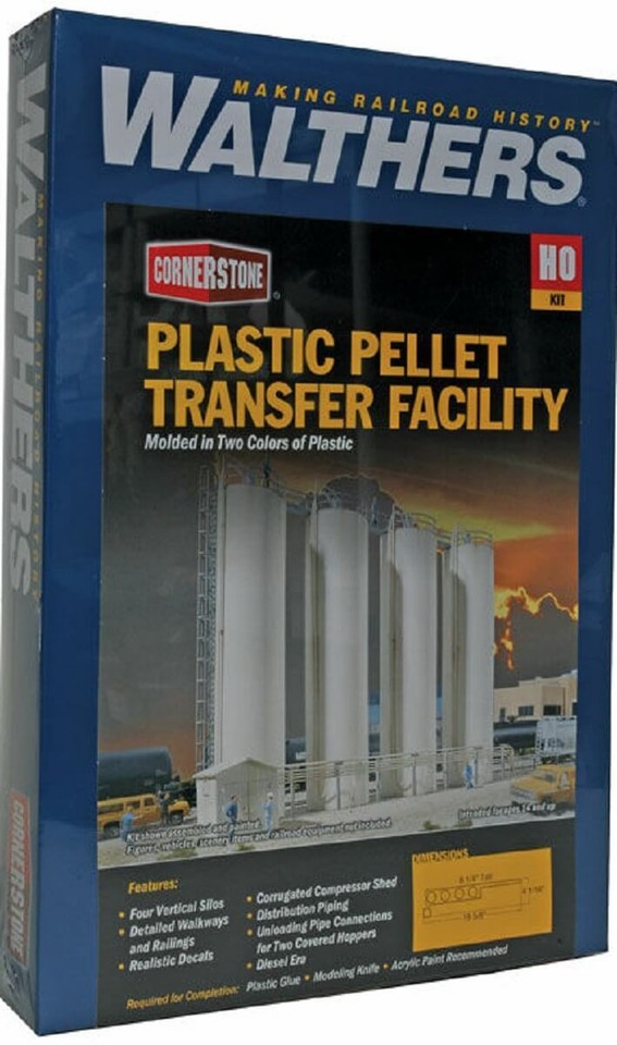 Walthers Cornerstone HO Plastic Pellet Transfer Silo Kit | eBay