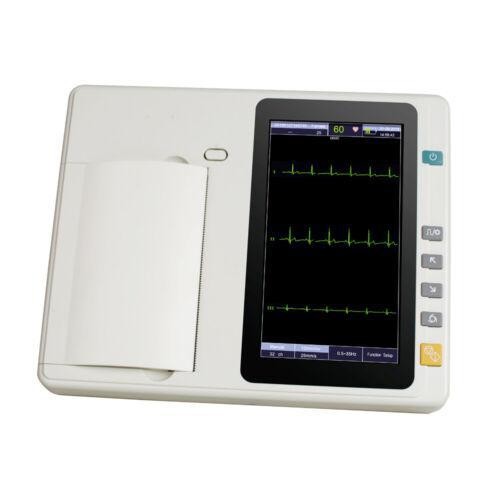 US FDA 3 Channel 12 Lead Electrocardiograph ECG/EKG Machine ...