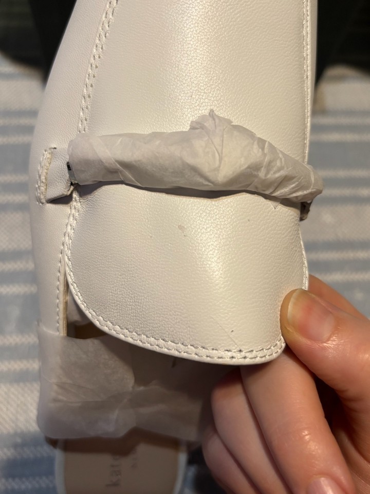 Kate Spade New York Flats | Optic White Mule Loafers Laura | Size 8 | eBay