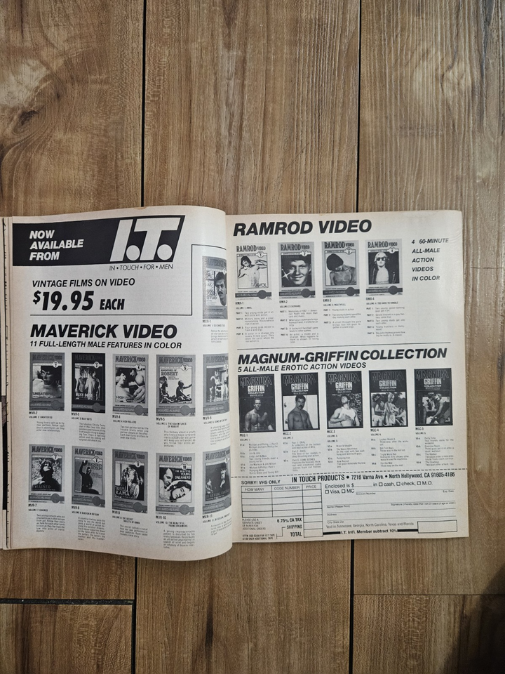 Vintage In Touch For Men Magazine, Issue #161 July 1990 Gay-Interest ...