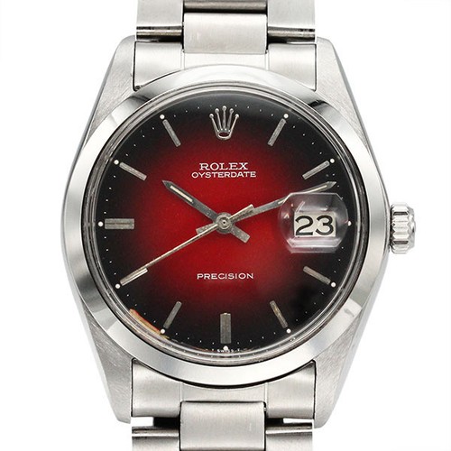 ROLEX Oysterdate 6694 red gradation watch men TO187963 | eBay