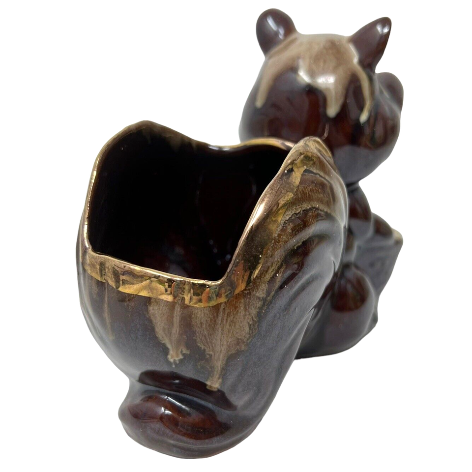 Squirrel Chipmunk Crazy Buck Tooth Brown Ceramic Nut Trinket Dish ...