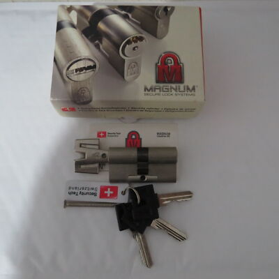 MAGNUM 60mm Cylinder 3 Keys 30+30mm With Thumbturn | eBay