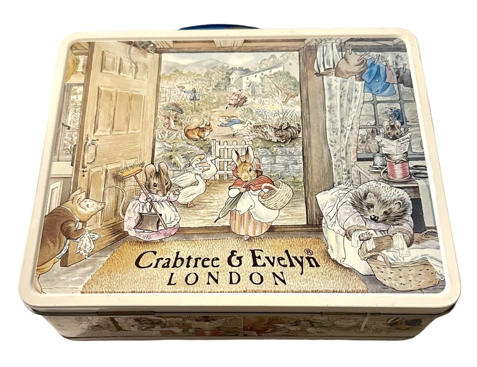 Crabtree & Evelyn LONDON 1985 Metal Lunchbox Peter Rabbit Beatrix ...