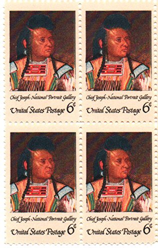 1968 American Indian Chief Joseph, Block Of 4 Postage Stamps MNH-OG- Sc ...