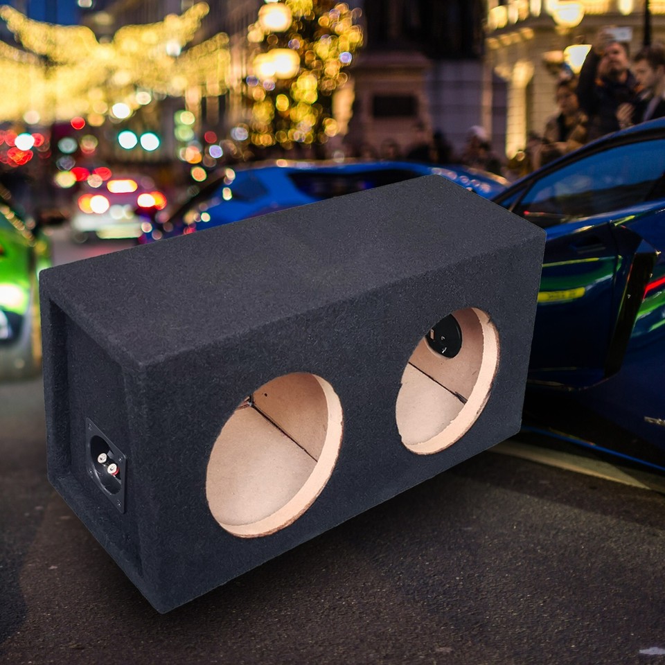 Heavy Duty Angle Dual 8" Sealed Subwoofer Enclosure Car Audio Speaker ...