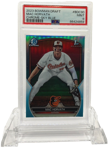 2023 Bowman Chrome Mac Horvath Sky Blue Refractor PSA 9 #BDC-90 (BAL ...