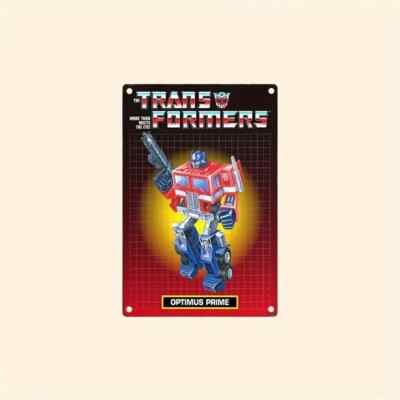 Transformers G1 Optimus Prime Metal Comic Art Poster Sign (lot 12 ...