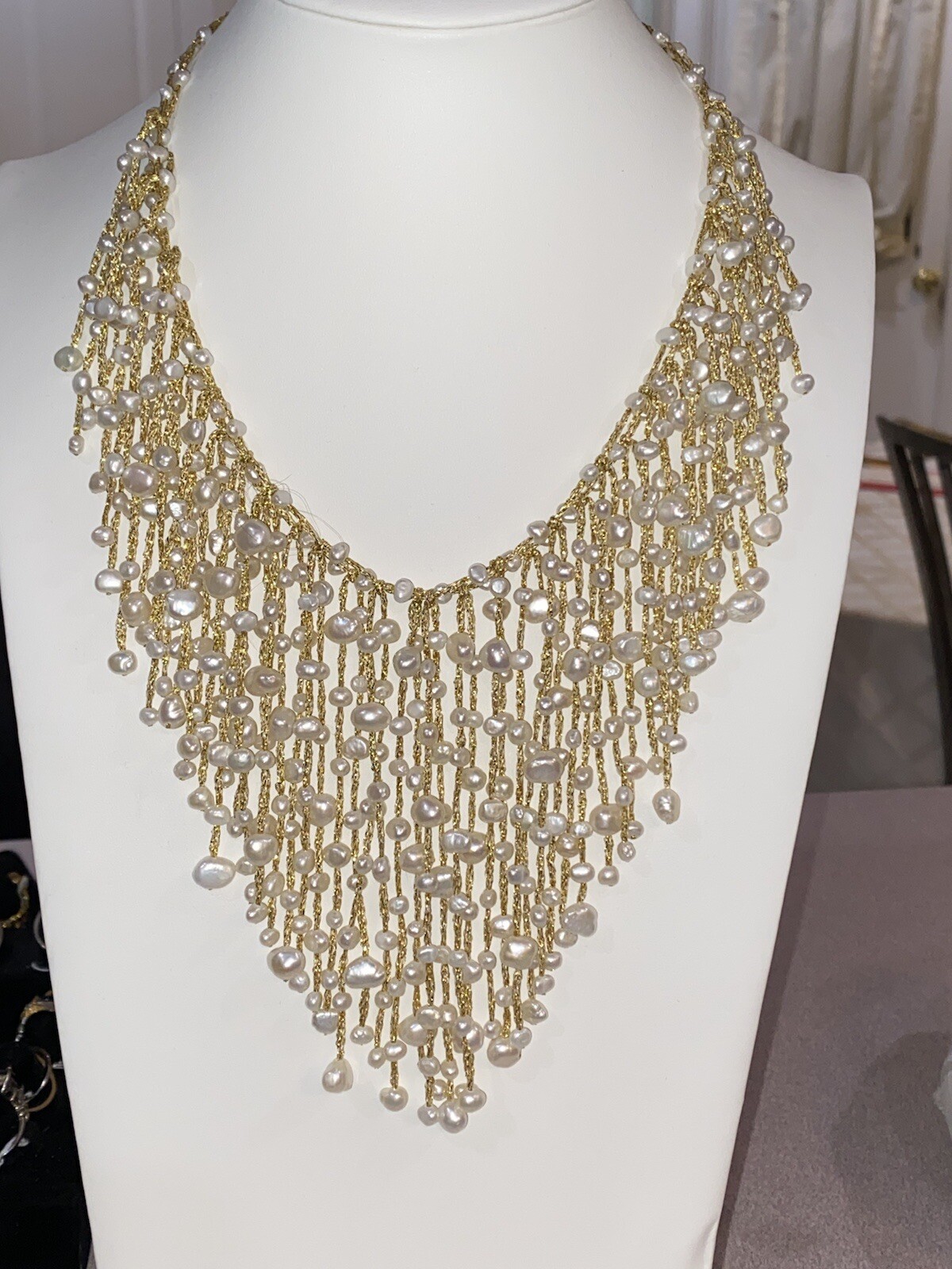 Rarities Carol Brodie 925 Gold Metallic Cultured Freshwater Pearl Bid ...