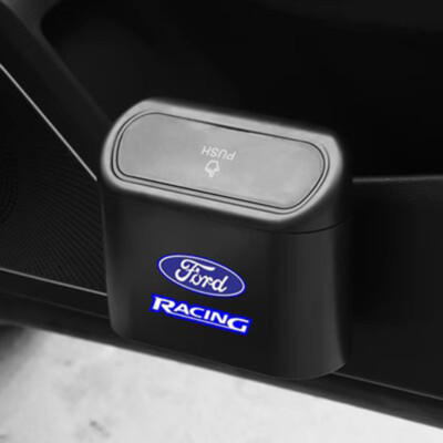 Car Trash Can Bin Garbage Case Storage Box Organizer Trim Accessories ...