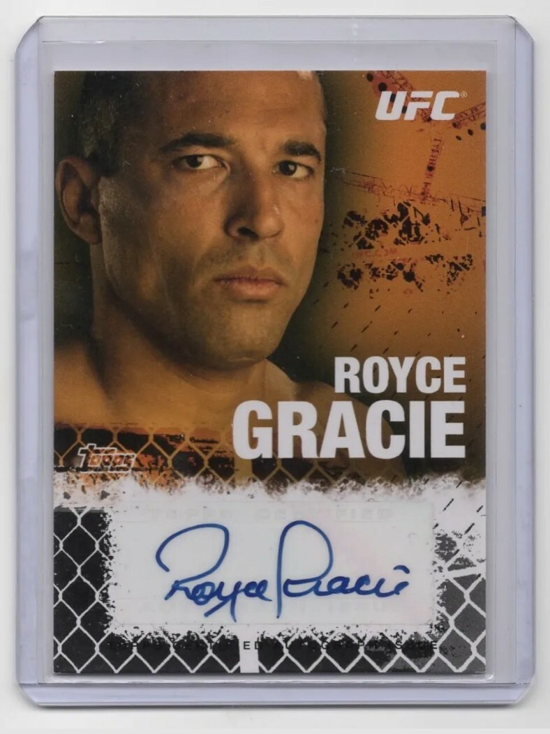 2010 Topps UFC Royce Gracie Auto Black Onyx /88 Rookie Autograph #FA-RG ...