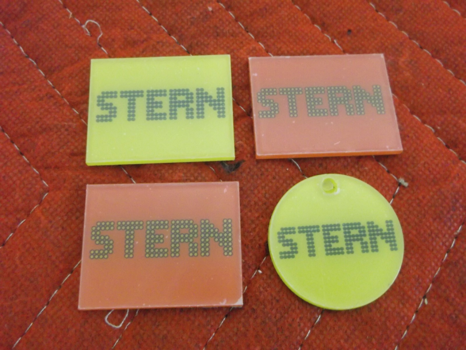 VINTAGE STERN PINBALL COIN DOOR INSERTS & KEY FOB LOT OF 4 NEW | eBay