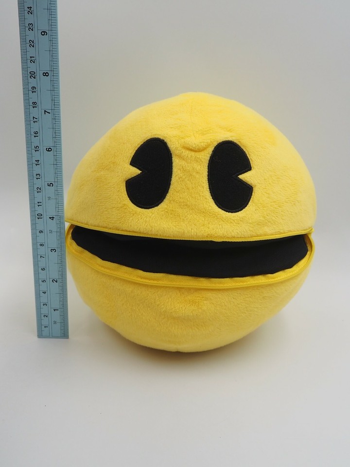 Pac-Man MB0109 Zipper Mouth Yellow Plush Stuffed 7" Namco Toy Doll | eBay