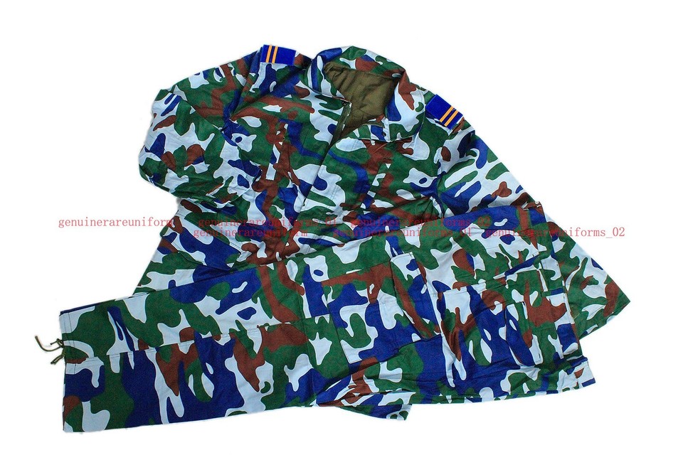 Rare Genuine China PLAAF Airborne Camo M64 Uniform Top Pants Cap Rank ...