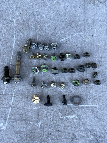 1990 NISSAN 300ZX FRONT DOOR MOUNTED HARDWARE BOLTS NUTS SCREWS RIGHT ...
