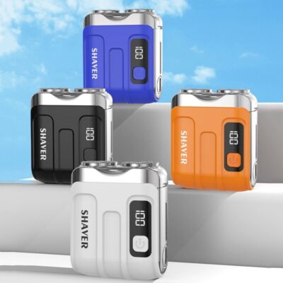 Rechargeable Electric Razor Digital Display Men's Shaver Portable Face ...