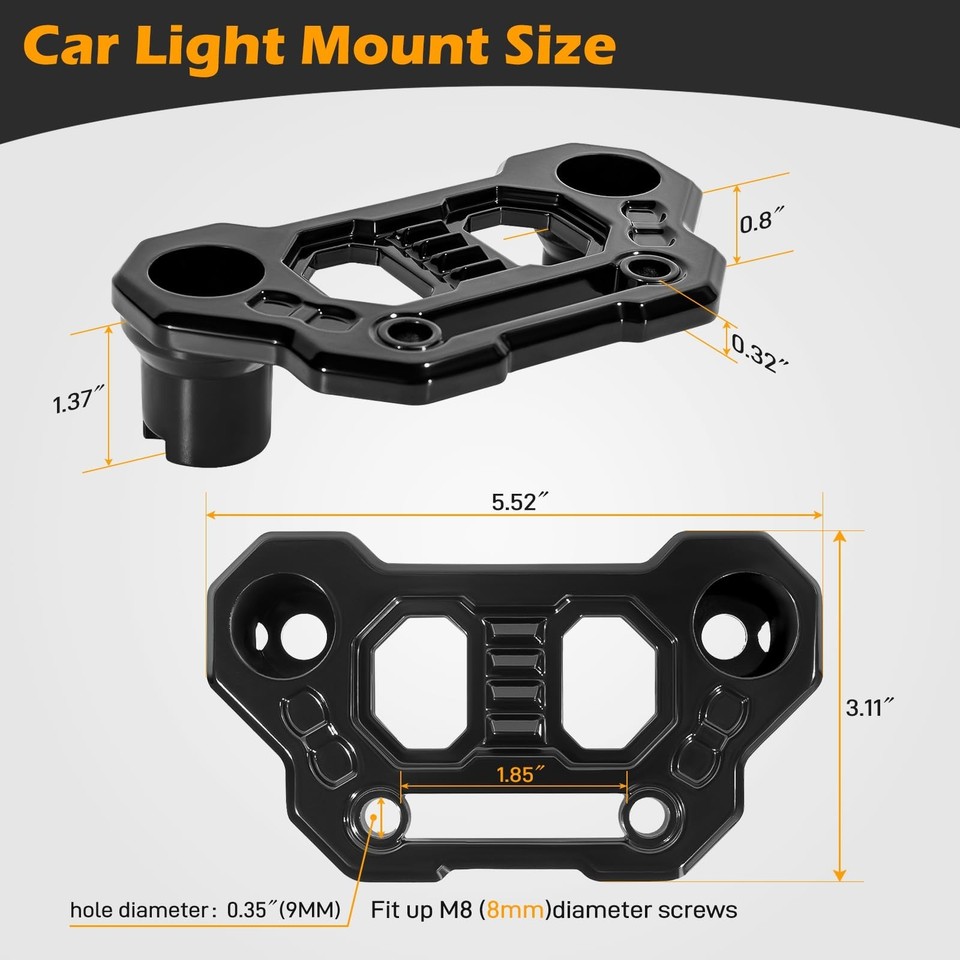 Light Mount Pod Bracket for Wrangler JL & Gladiator JT - A-Pillar LED ...
