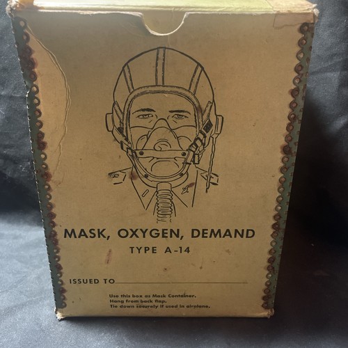 VERY RARE WW2 US Army Air Corp A-14 Oxygen Mask Medium - Ohio Chem ...