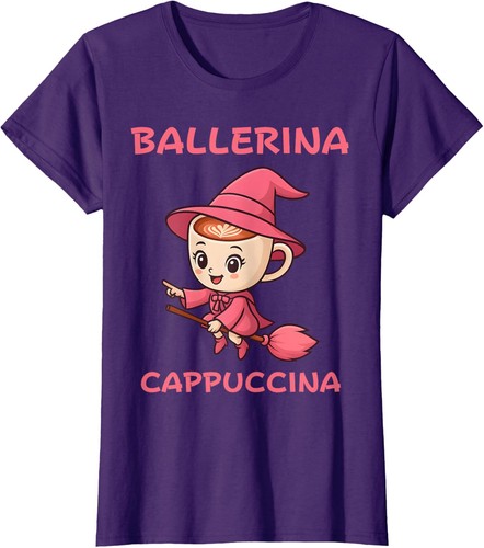 Ballerina Cappuccino Witch Italian Brainrot Meme Ladies' Crewneck T ...
