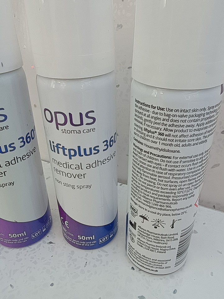 New Opus Lift Plus Adhesive Remover Spray stoma 50 ml well in date 100% ...