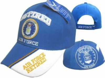 Air Force Retired Baseball Cap Hat US Air Force Hat EMBLEM (New ...