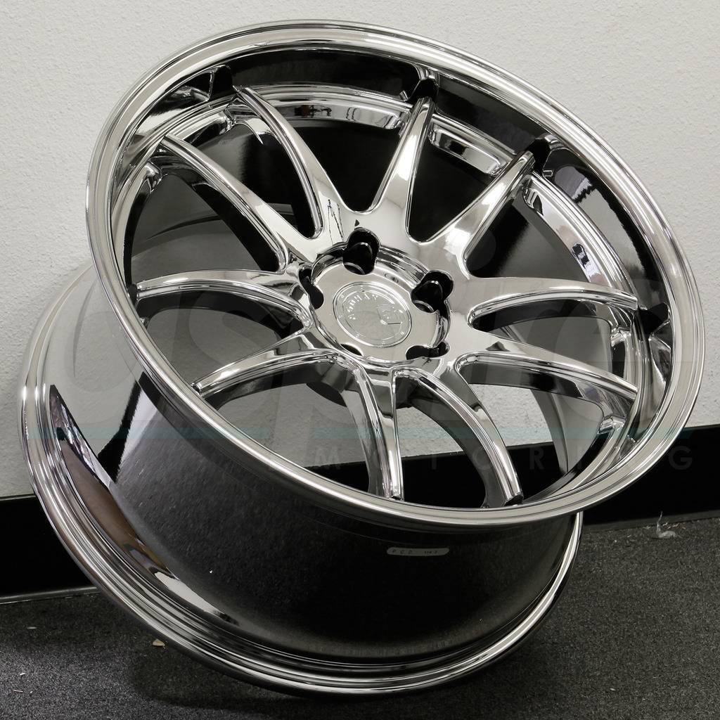 19" AodHan DS02 Wheels 19x9.5 +22 / 19x11 +22 5x114.3 Vacuum Chrome ...