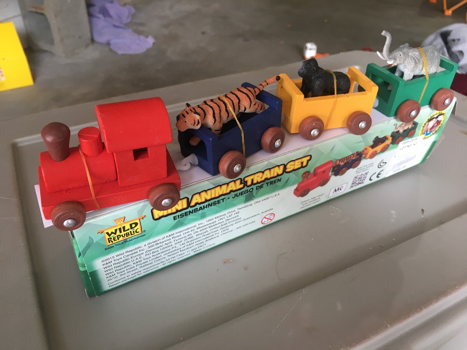 MINI ZOO ANIMAL WOODEN TRAIN SET NEW SET Wild Republic - Tiger Toy ...