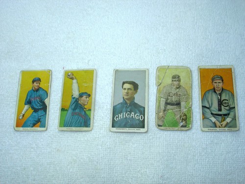 5 VTG Original T206 Cigarette Baseball Series Cards 3 Chicago & 2 ...