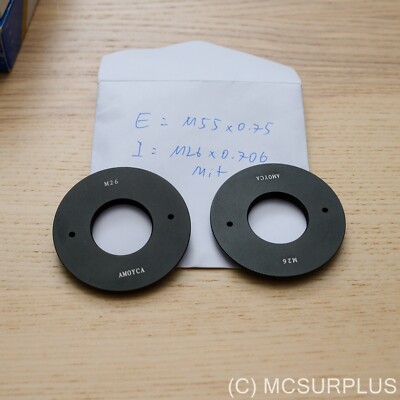 M55x0.75 to M26 Mitutoyo motic etc microscope objective adapter | eBay ...