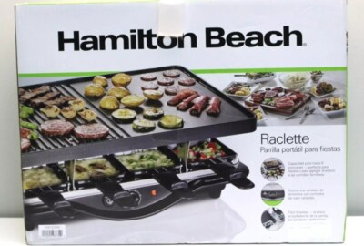 Hamilton Beach 31612 Raclette Portable Party Grill BBQ- Black NEW in ...
