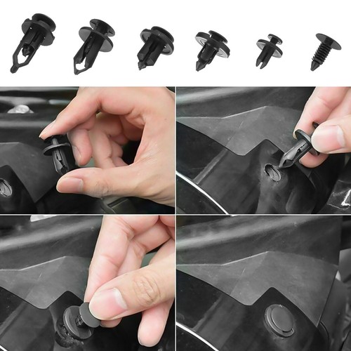200Pcs Auto Plastic Fasteners Kit Push Trim Pin Rivet Bumper Car ...