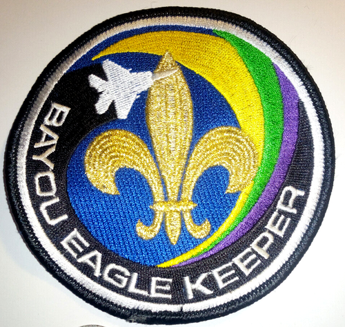 USAF 122nd FIGHTER SQUADRON Bayou Eagle Keeper Gold Patch Badge Crest ...
