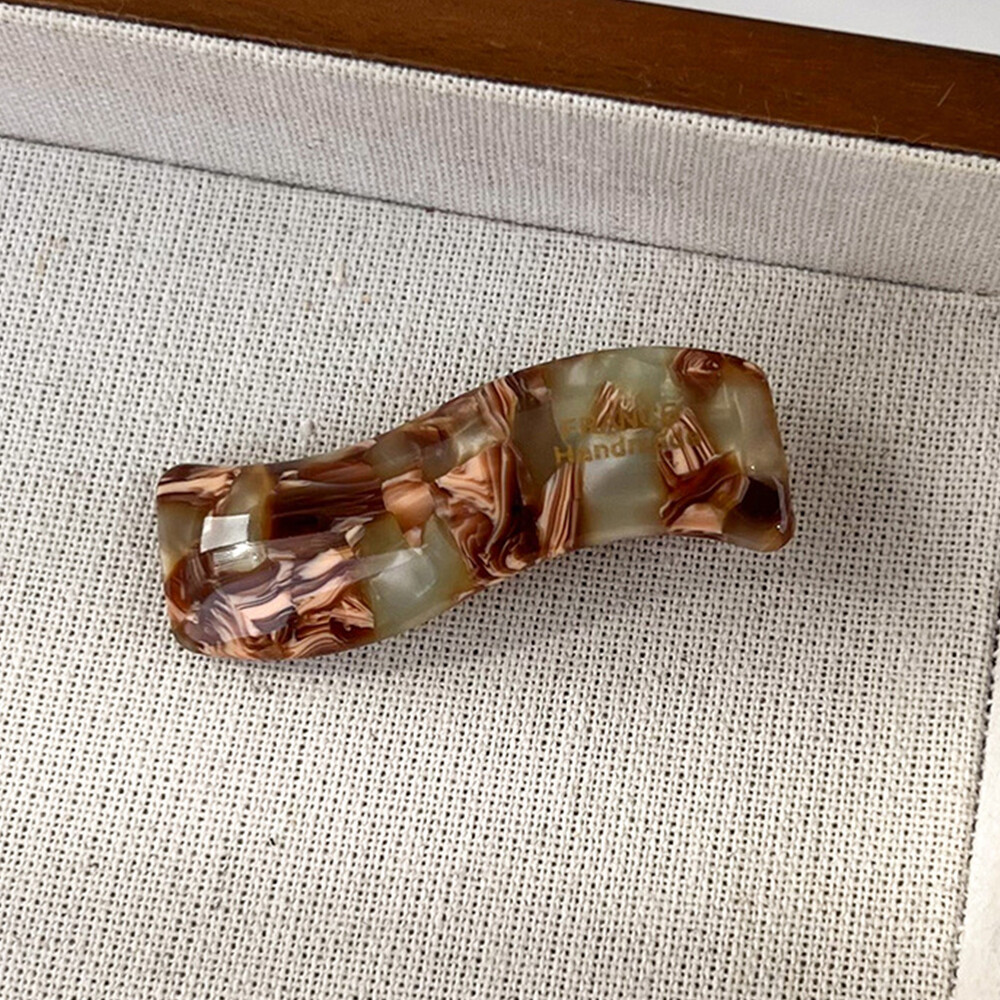 Women Wavy Acetate Hair Clips Wave Side Clip Edged Clip French Style ...