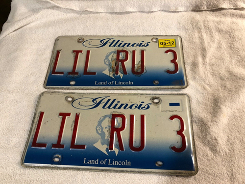 Vanity license plates pair-LIL RU 3-Illinois vanity license plates ...