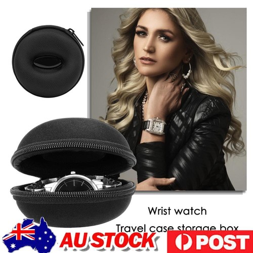 Round Watch Protection Box Small Watch Case Fits All Wristwatches (1 ...
