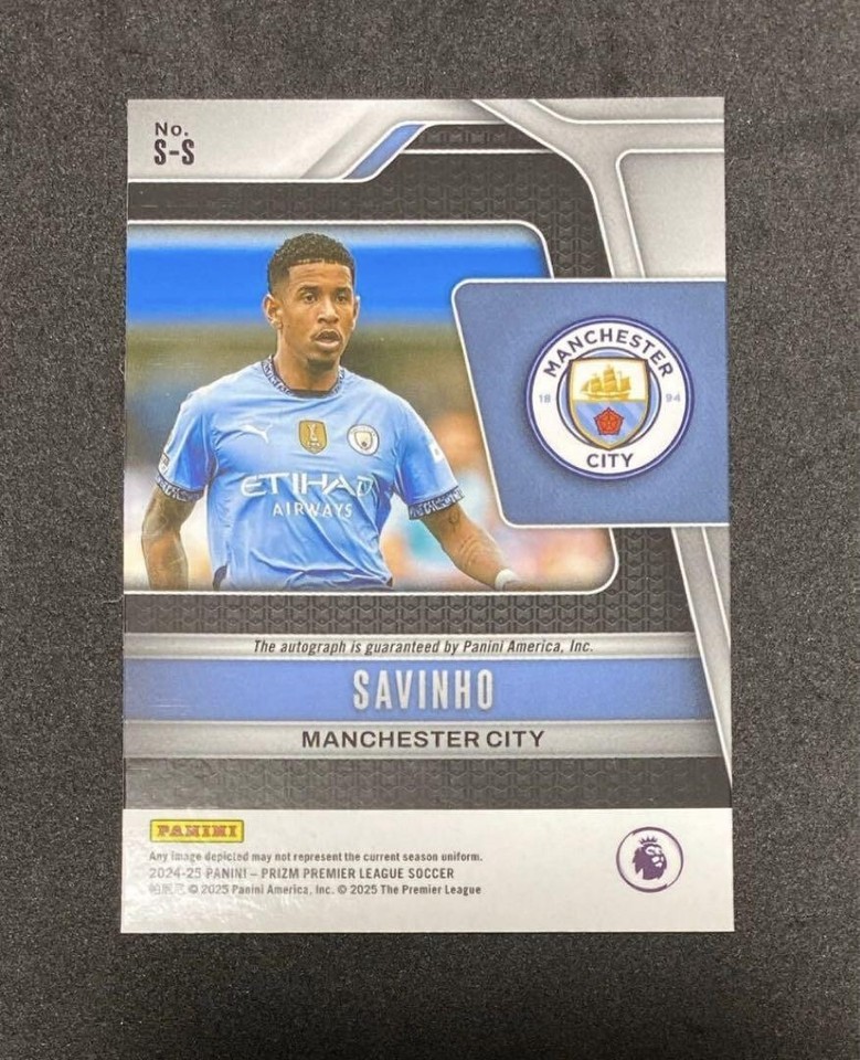 Savinho Auto Signed Card Manchester City | eBay