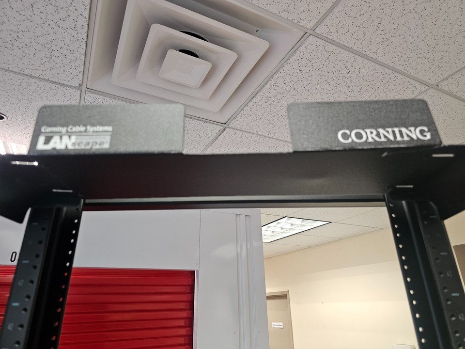 LAN Scape Corning Cable Systems 81" tall 19" Rack | eBay